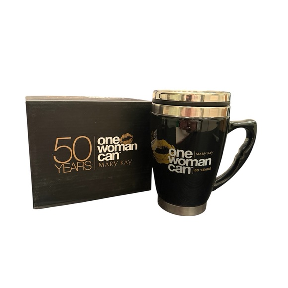 Mary Kay | Dining | New Mary Kay Black Insulated Coffee Mug 5 Years One ...